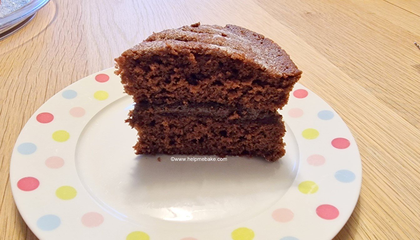 Chocolate Wholemeal Half and Half Cake Tutorial | Help Me Bake